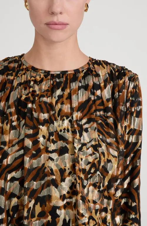 FRAME The Pleated Silk Blend Minidress