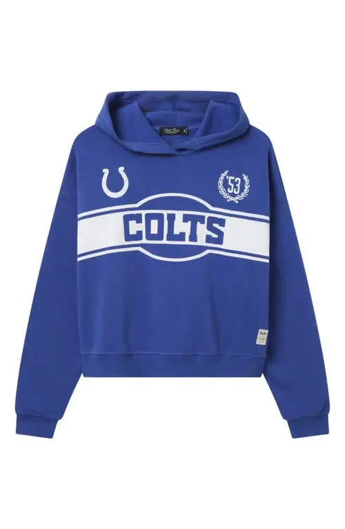 Junk Food Colts Oversized Cropped Graphic Hoodie - Liberty