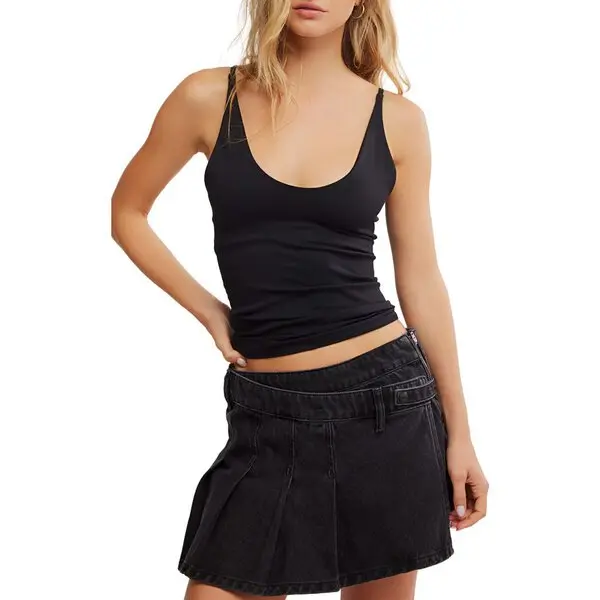 Free People Intimately Fp Seamless V-neck Camisole - Black