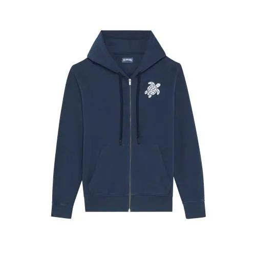 Vilebrequin Cotton Full Zip Hoodie With Turtle Embroidery