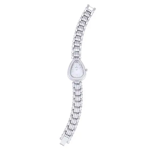 PEUGEOT Snakehead Bracelet Watch Pyramid Studded Bezel- 25mm - Silver