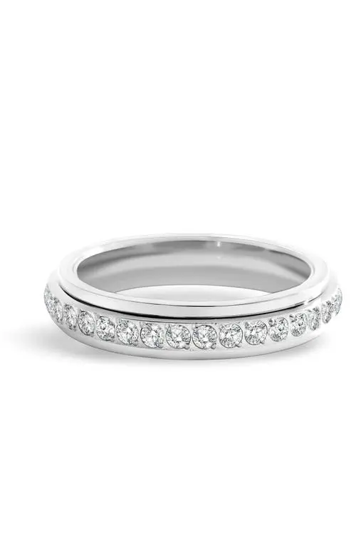 MINT & LILY Spinning Fidget Eternity Ring - Silver