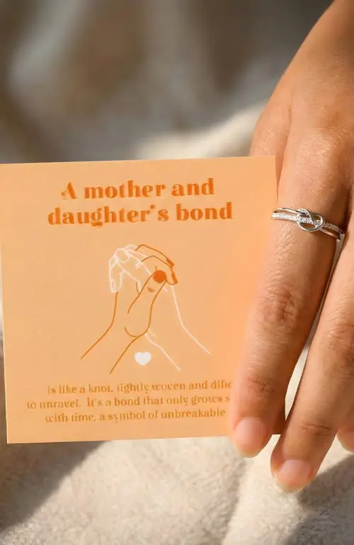 MINT & LILY Mother & Daughter Bond Double Band Knot Ring