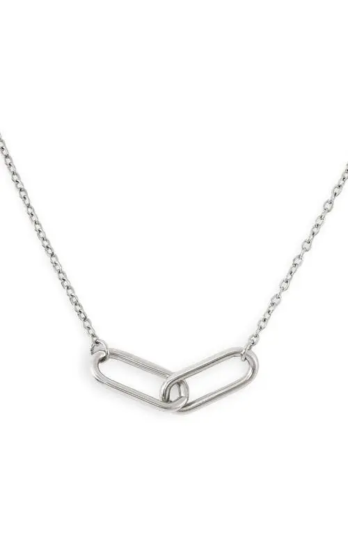 MINT & LILY Oval Link Necklace - Silver