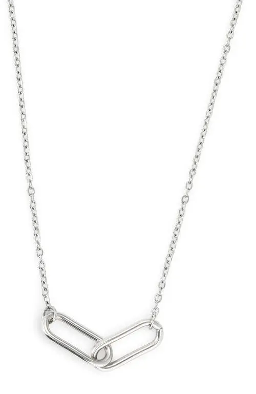 MINT & LILY Oval Link Necklace - Silver