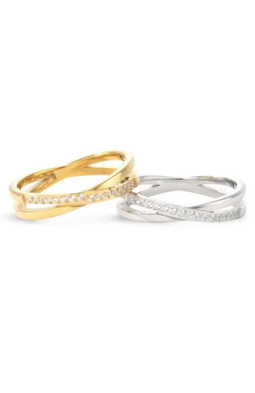 MINT & LILY Crossing Wave Ring - Gold