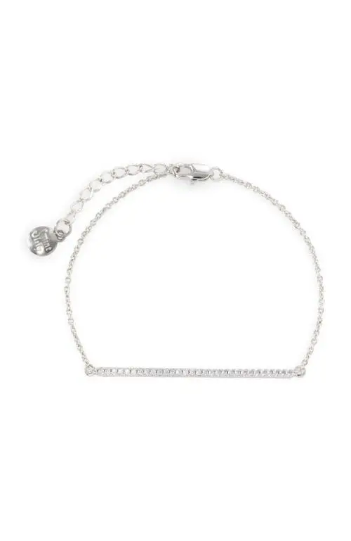 MINT & LILY Sparkling Bar Bracelet - Silver