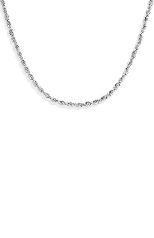 MINT & LILY Rope Chain Necklace - Silver
