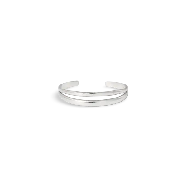 MINT & LILY Organic Bangle Bracelet - Silver