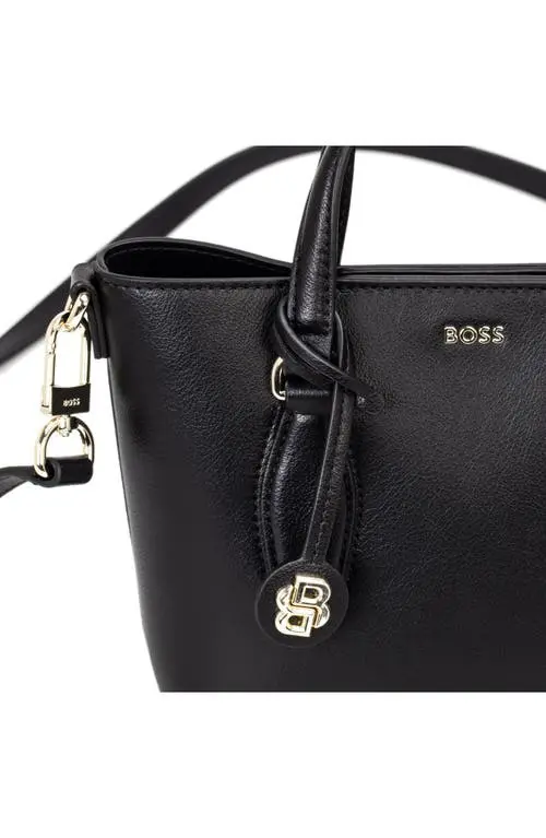 BOSS Sandy Mini Faux Leather Tote - Black