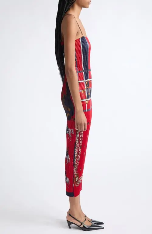 CONNER IVES Pleated Scarf Maxi Dress