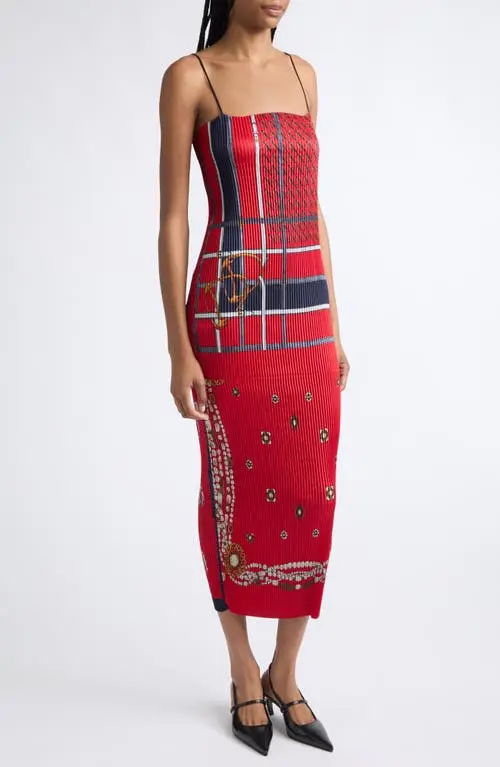 CONNER IVES Pleated Scarf Maxi Dress