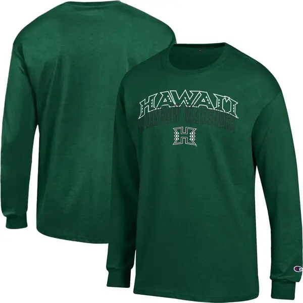 Champion Hawaii Rainbow Warriors Team Long-sleeve T-shirt - Green