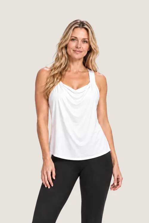 JJWINKS Camera Ready With Layered Neckline - White