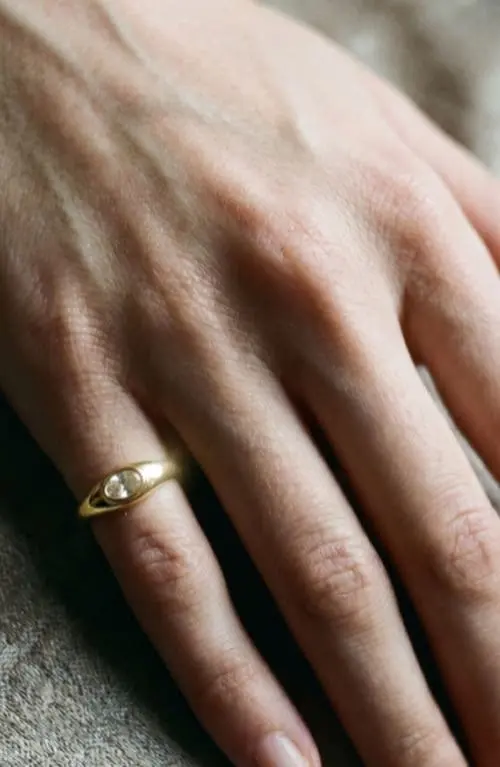 THE M JEWELERS The Oval Stone Pinky Ring