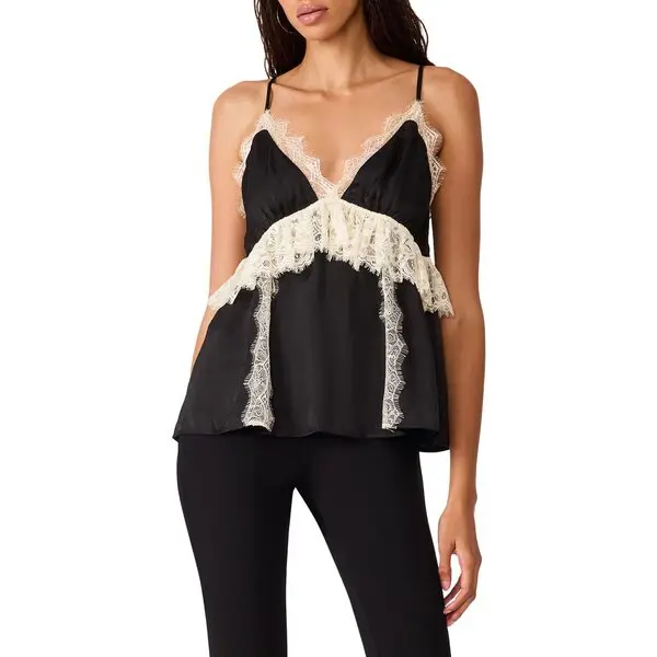 Steve Madden Victoire Lace Camisole - Black