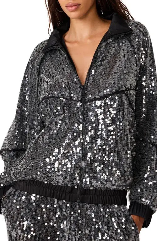 Steve Madden Jacey Sequin Bomber Jacket