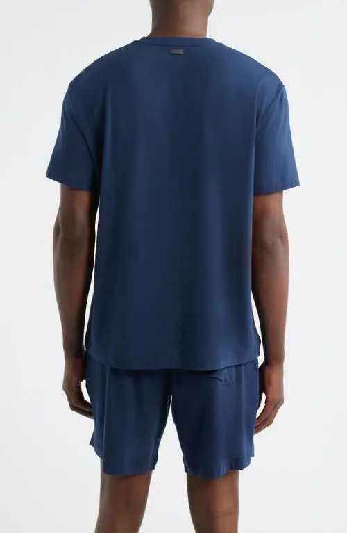 Lunya Slumberknit Henley Tee - Deep Blue