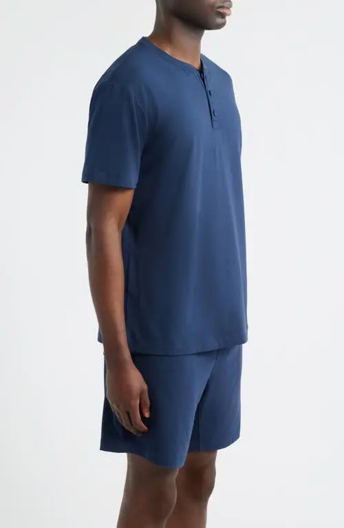 Lunya Slumberknit Henley Tee - Deep Blue