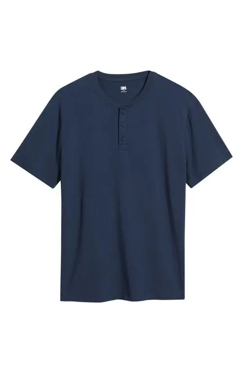 Lunya Slumberknit Henley Tee - Deep Blue