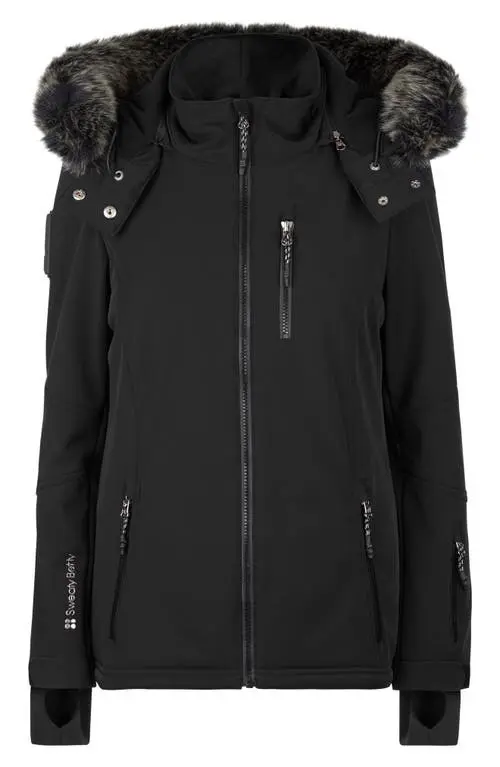 Sweaty Betty Exploration Soft Shell Ski Jacket With Faux Fur Trim