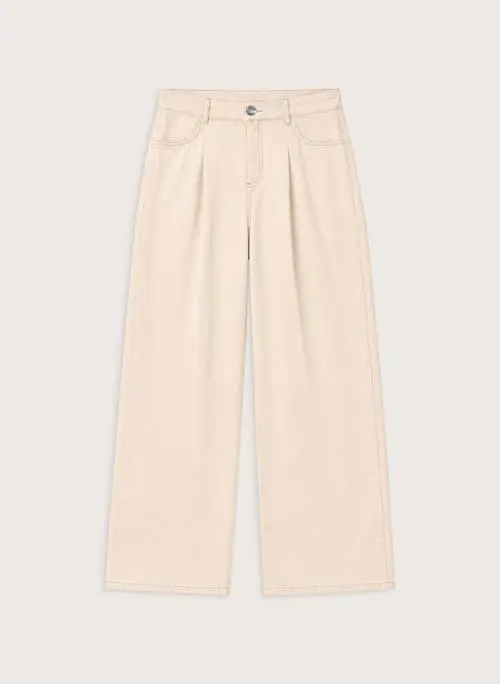 Baukjen Maria Pleated Front Wide Leg Jeans