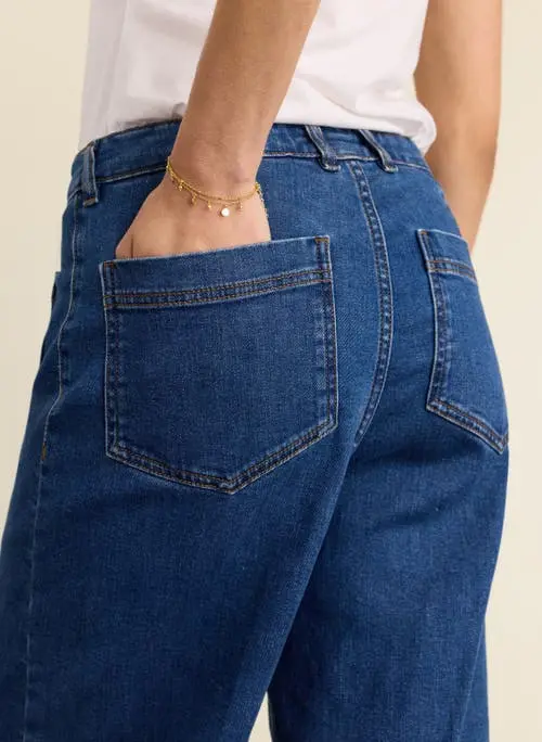 Baukjen Jena Stretch Wide Crop Jeans