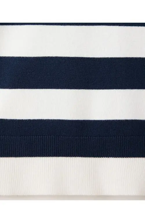 Mango Asymmetrical Neckline Striped Sweater