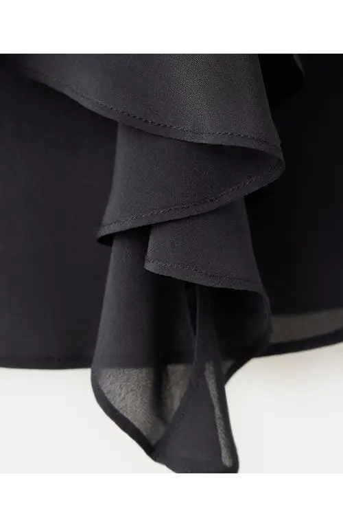 Mango Ruffled Chiffon Blouse