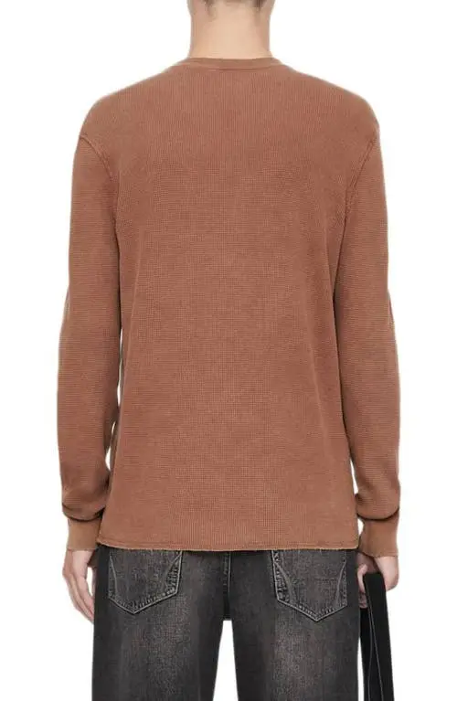ALLSAINTS Raine Waffle Knit Long Sleeve T-shirt