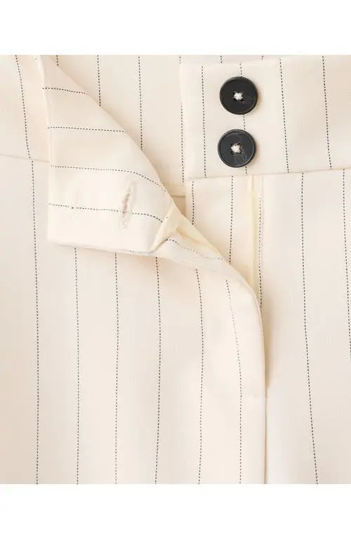 Mango Low Waist Straight Pinstripe Trousers