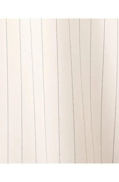 Mango Low Waist Straight Pinstripe Trousers