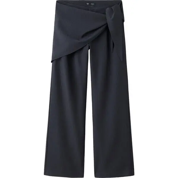 Mango Pinstripe Bandana Straight Leg Pants
