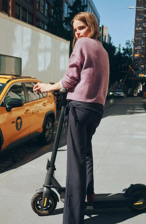 Mango Pinstripe Bandana Straight Leg Pants
