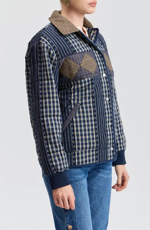 Avec Les Filles Patchwork Quilted Jacket