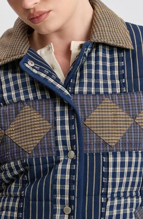 Avec Les Filles Patchwork Quilted Jacket