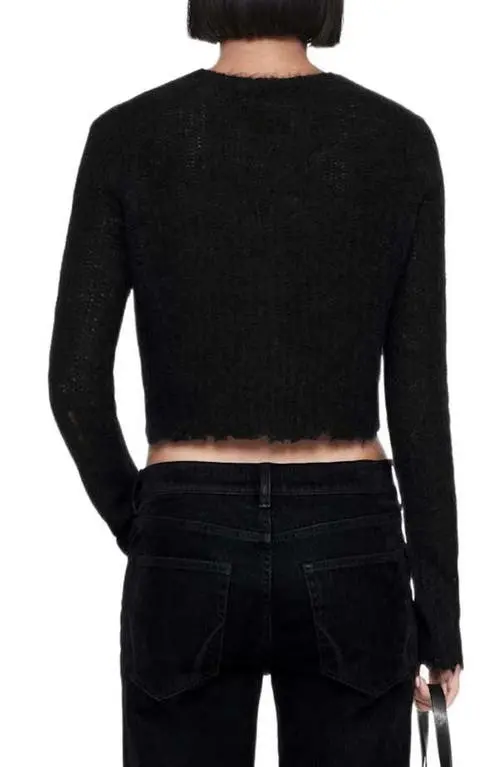 ALLSAINTS Mabel Cropped Cardigan - Black