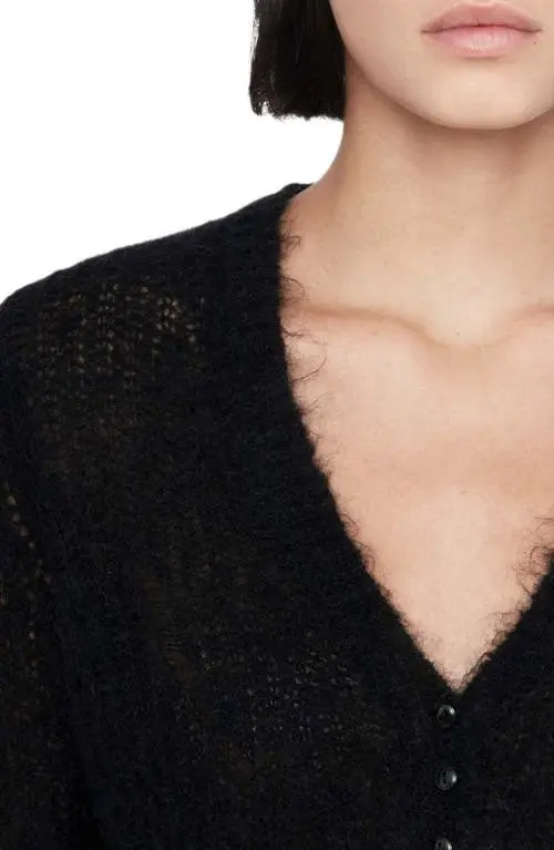 ALLSAINTS Mabel Cropped Cardigan - Black