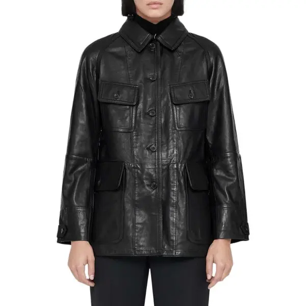 ALLSAINTS Roiya Leather Jacket - Black