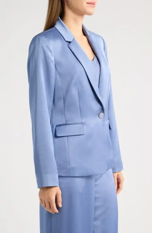 TAHARI ASL Peak Lapel Satin Blazer