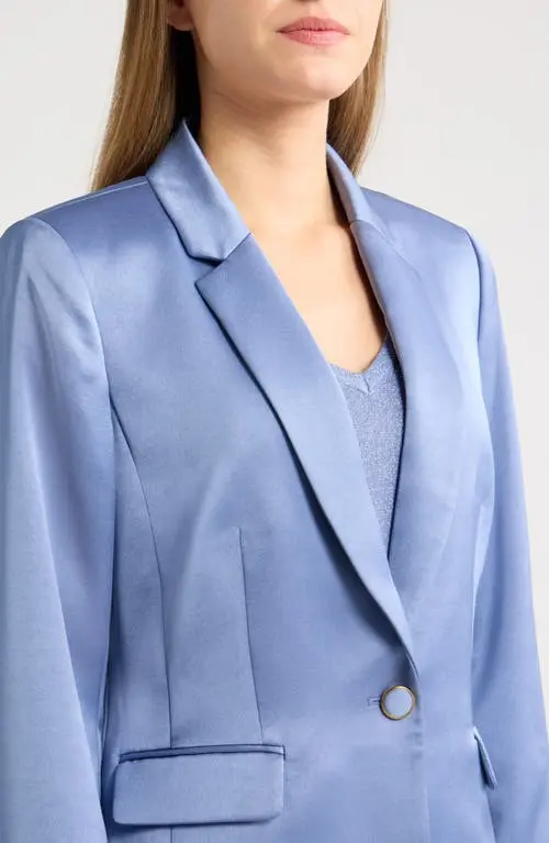 TAHARI ASL Peak Lapel Satin Blazer