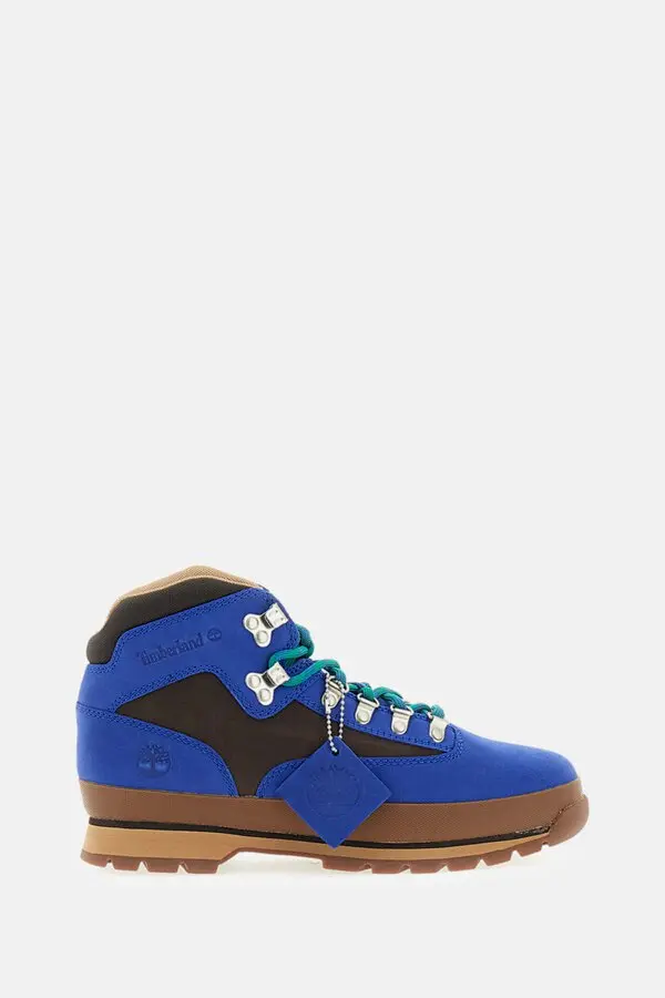 Timberland Stivaletti Allacciati Euro Hiker In Pelle E Tessuto - Blu