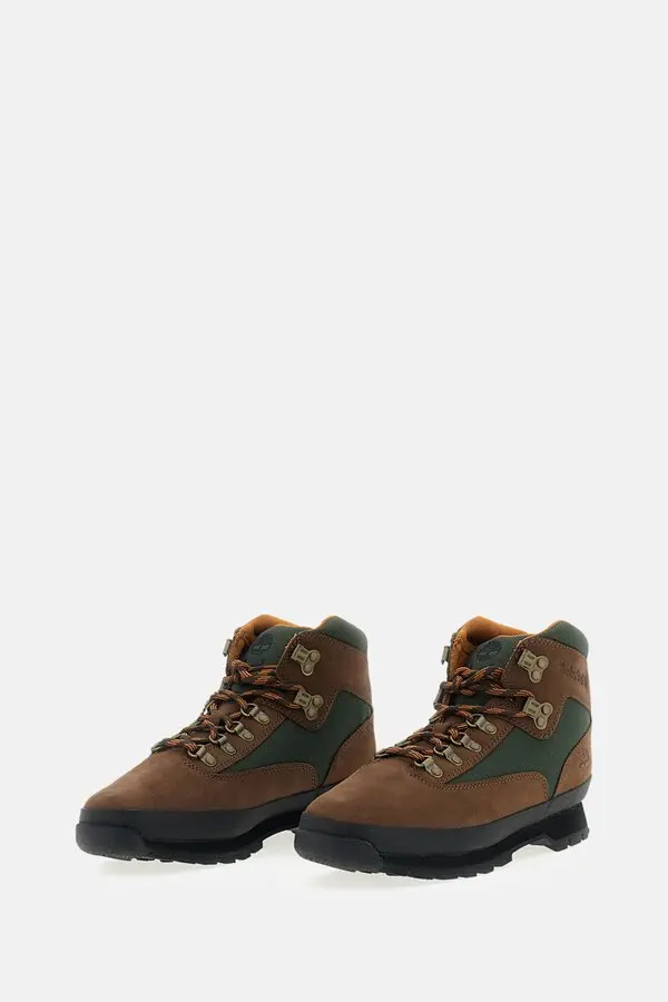 Timberland Scarponcini Allacciati Euro Hiker In Pelle E Tessuto
