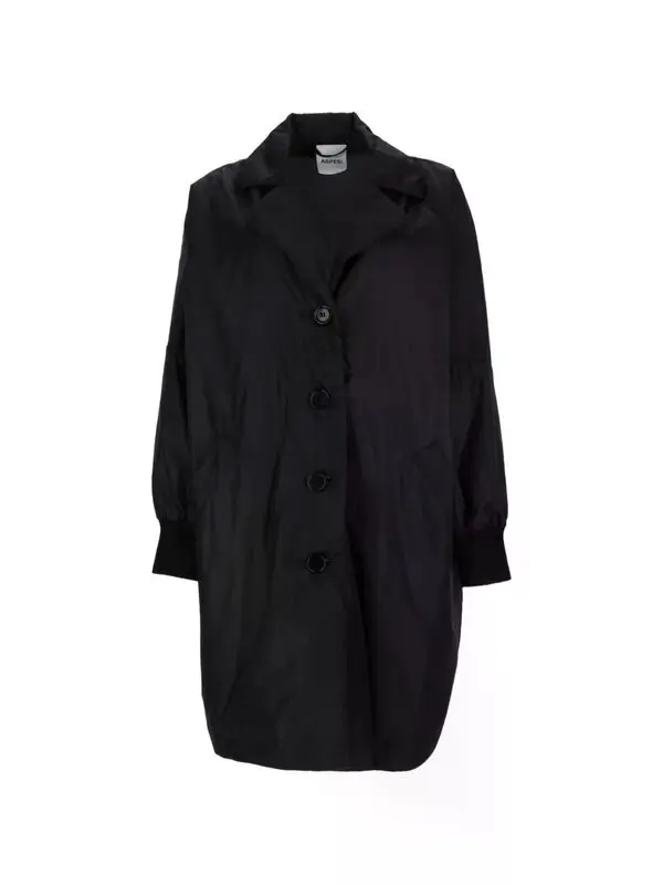 Aspesi Button-fastening Ribbed-cuff Coat - Black