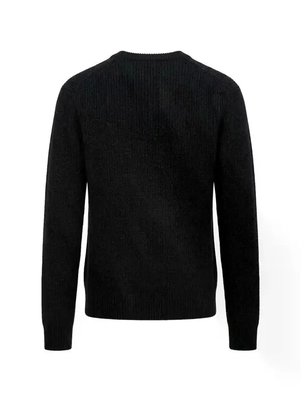DANIELE ALESSANDRINI Ribbed-knit V-neck Cardigan