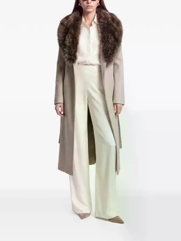 Rudsak Cindy Faux-fur Collar Belted Coat