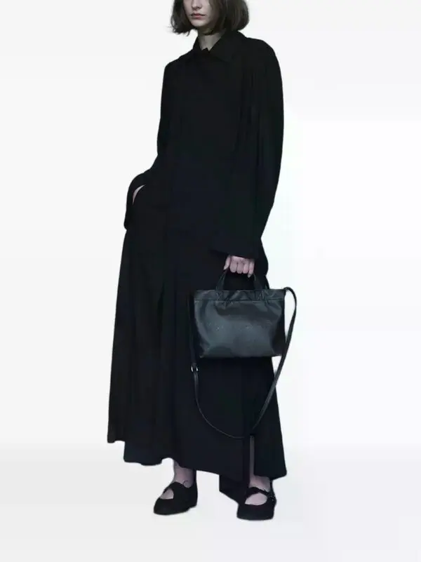Yohji Yamamoto Mini Logo-embossed Leather Tote Bag