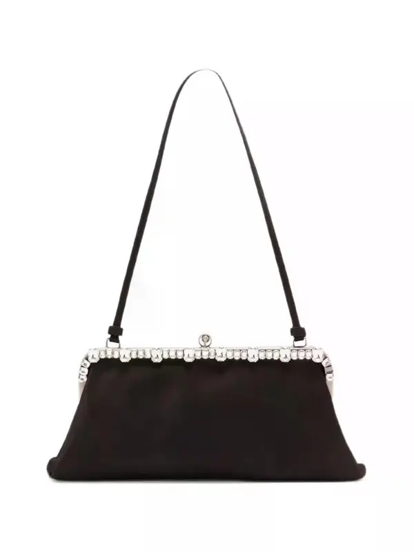 Plan C Duchesse Crystal-embellished Satin Clutch Bag