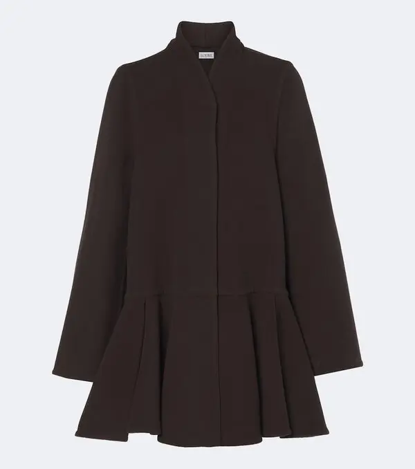 Loewe Peplum Wool And Cashmere Coat