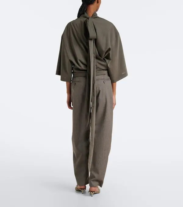 Jacquemus Citta Cotton Barrel-leg Pants